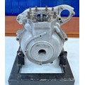 A Triumph T100 motorcycle engine casing, stamped T100 27374