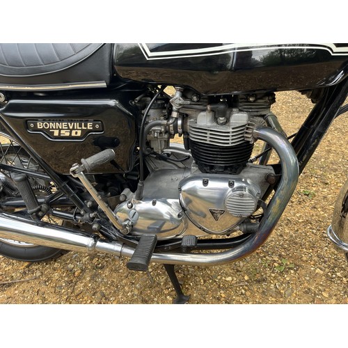 1980 Triumph Bonneville Registration number FCV 440V Frame number ...