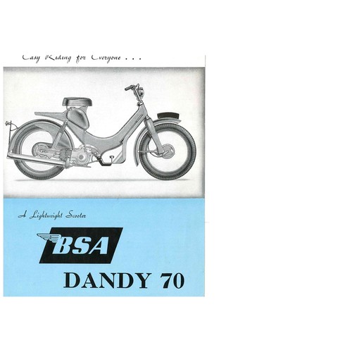 1957 BSA Dandy Being sold without reserve Registration number 637 XVX ...