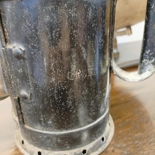 A GWR railway lamp, understood to have originated from Yeovil, an ARP ...