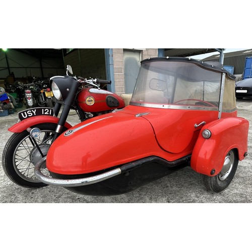 1956 Ariel Huntmaster with Watsonian Monza sidecar Being sold without ...