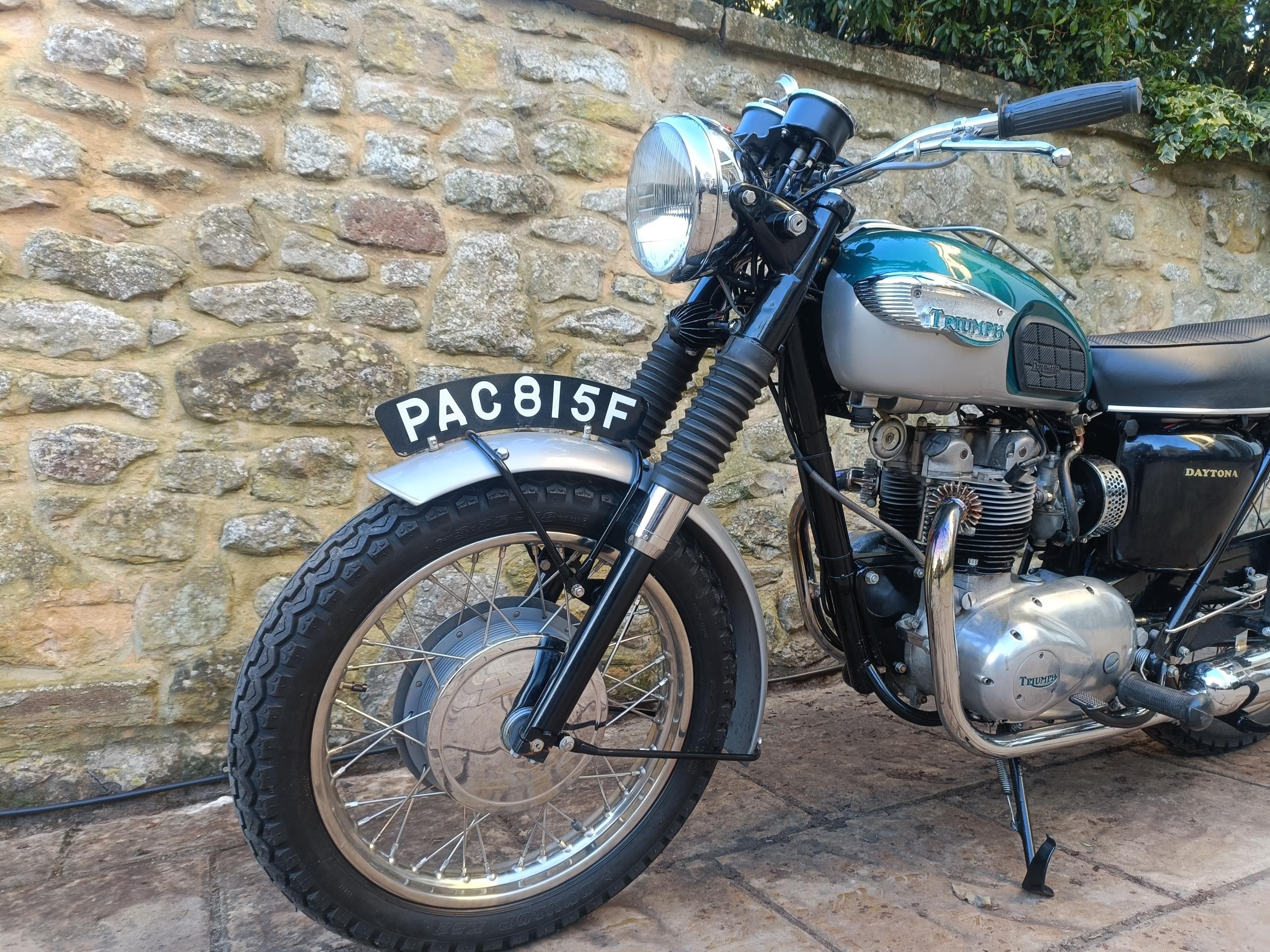 1968 Triumph T100 Daytona Registration number PAC 815F Frame number ...