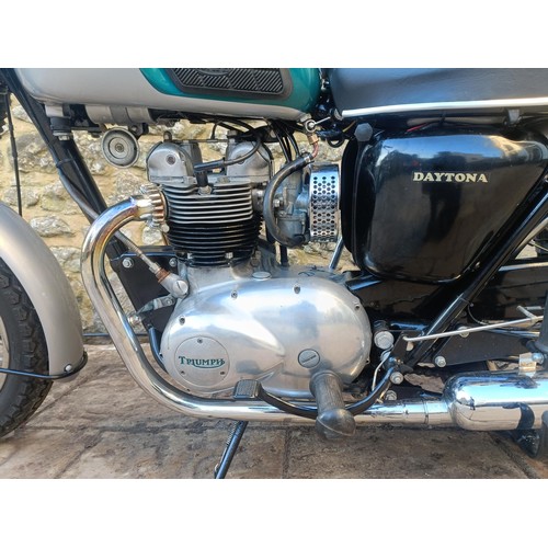 1968 Triumph T100 Daytona Registration number PAC 815F Frame number ...