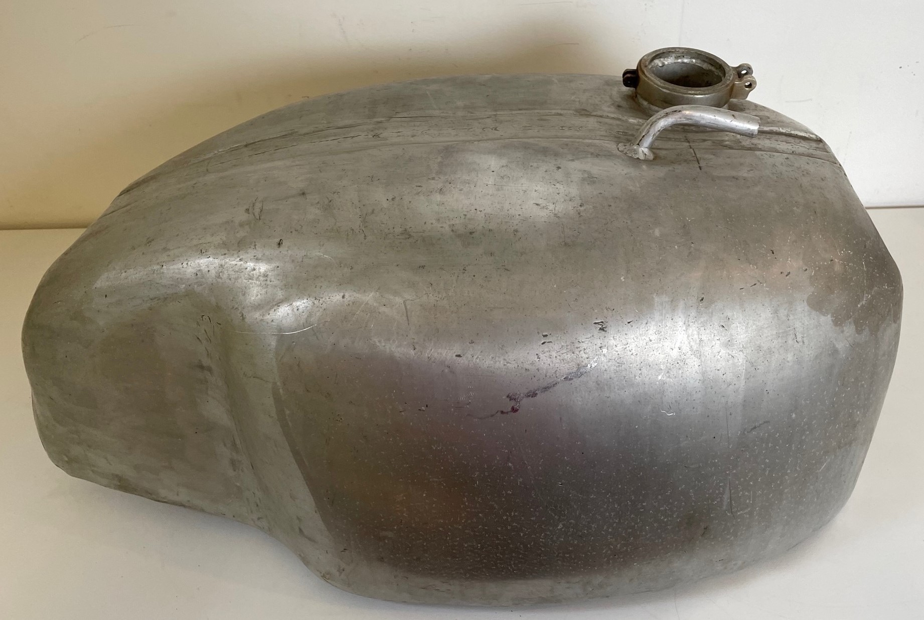 An alloy fuel tank, made for a Matchless G45
