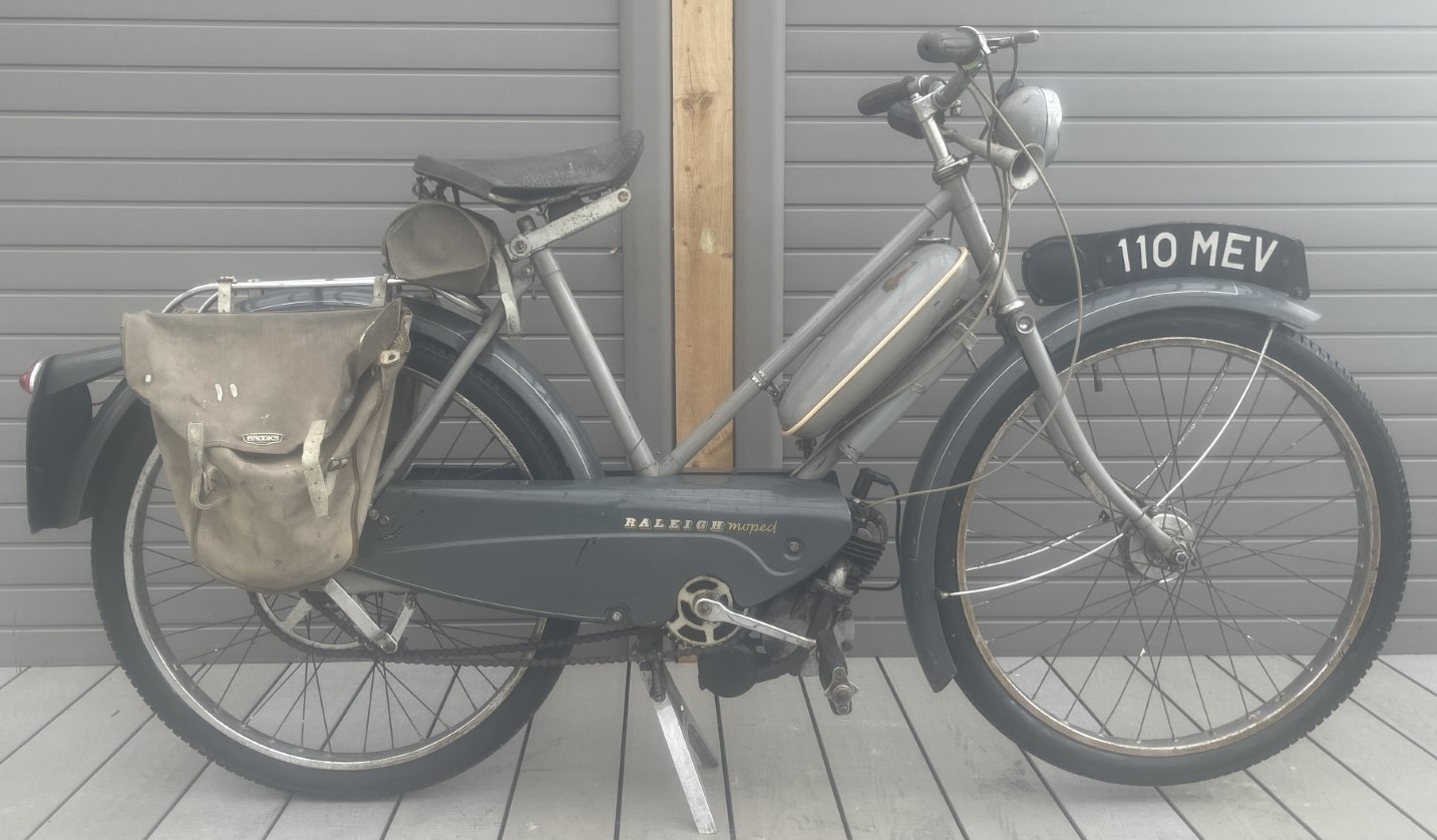 1958 Raleigh RM1 motorised bicycleRegistration number 110 MEVEarly ...