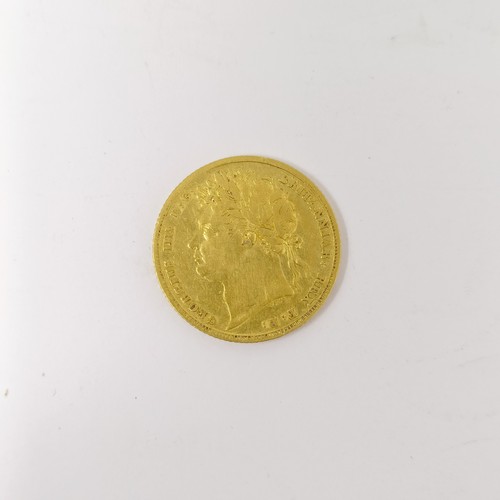 A George III sovereign, 1821
