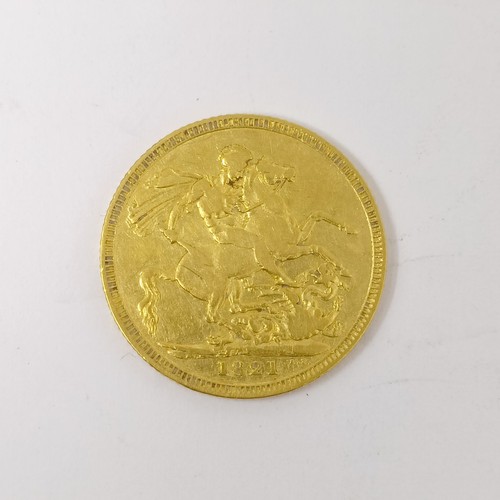 A George III sovereign, 1821