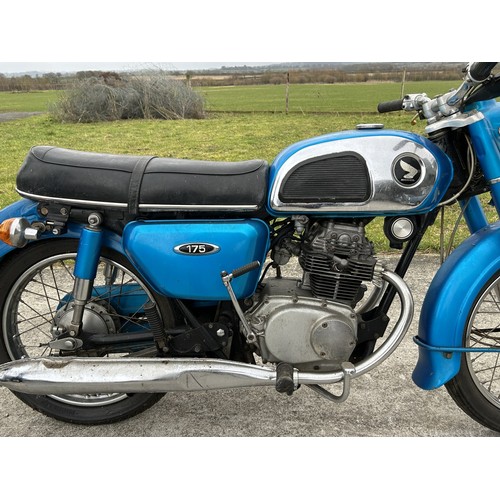 1973 Honda CD175Registration number 921 MANFrame number CD175 ...