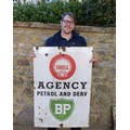 A Shell Agency Petrol and DERV BP enamel sign, 99 x 68.5 cm