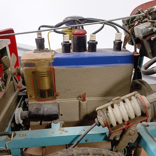 A German VVR 100 cutaway car, with moving parts, on a base, 98 cm ...