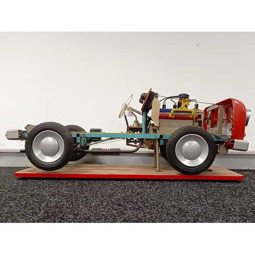 A German VVR 100 cutaway car, with moving parts, on a base, 98 cm ...