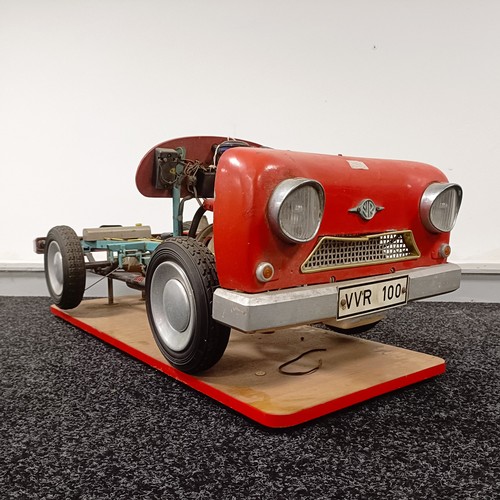 A German VVR 100 cutaway car, with moving parts, on a base, 98 cm ...