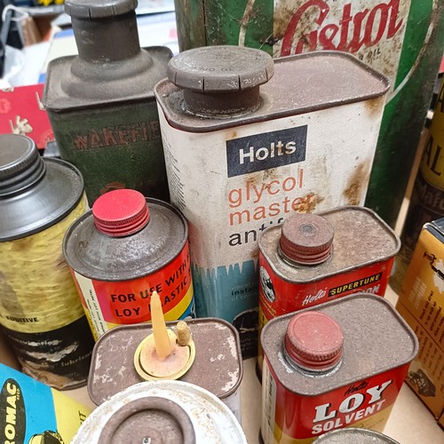 A Castrol XL Quart Castrol Caddy tin, 22 cm high, other tins and items ...