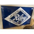 A reproduction Riley enamel sign, 39.5 x 59 cmPlease see our terms and ...