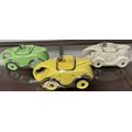 Three Sadlers OKT 42 racing car pottery teapotsPlease see our terms and ...