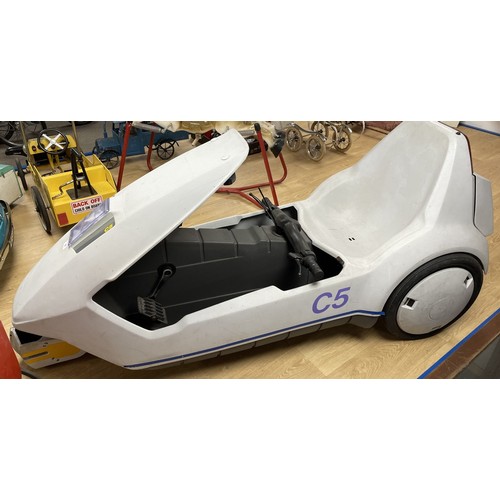 A Sinclair C5 electrically assisted pedal cyclePlease see our terms and conditions in relation to co