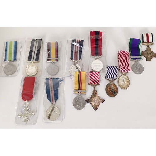 Four medal boxes, for a DFC, AFC, MC and DSC and a group of modern copy ...