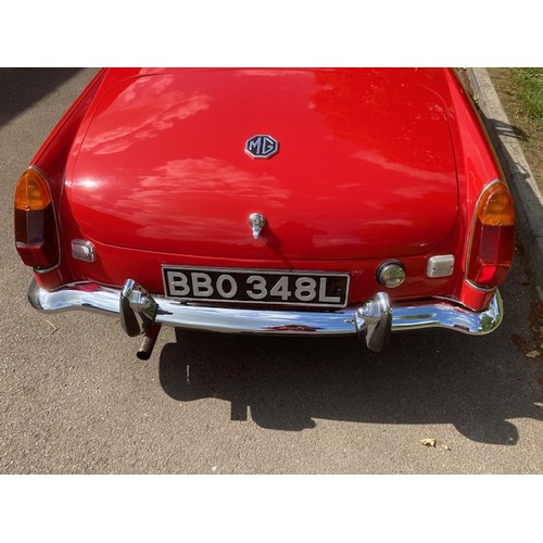 1972 MGB RoadsterRegistration number BBO 348LChassis number ...