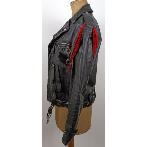 Black Sabbath: A promotional/stage worn studded leather tour jacket, by ...