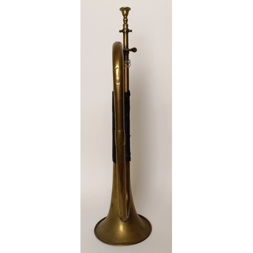 A French Legionnaires style brass bugle, Bonnel A Rennes, 52 cm