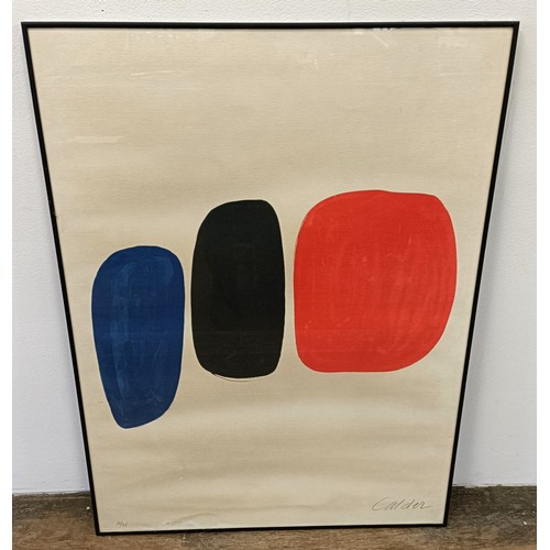 Alexander Calder (American, 1898-1976), untitled, blue, black and ...