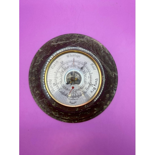 Marble And Glass Barometer, Thermometer By Daymaster.