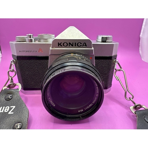 Konica Autoreflex A Made In Japan. With Leather Case. Model 306214