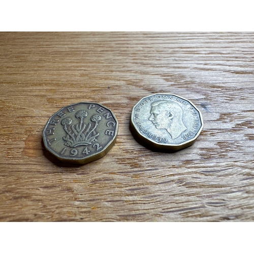 40 X 1942 Bronze Three Pence Coins