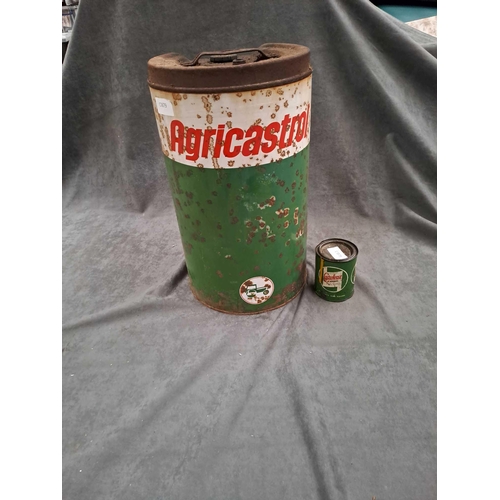 Castrol Vintage items - Oil Barrel and grease pot.