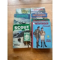 7 x Scout books and pack of playing cards. 5 x pathfinder scout annuals ...