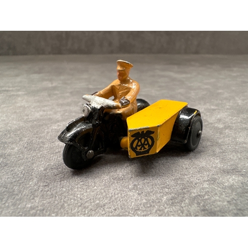 (No Reserve) Dinky AA motorcycle and side cart.
