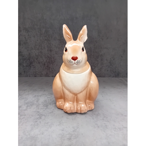 Porcelain rabbit jar wildlife collection by the boots company