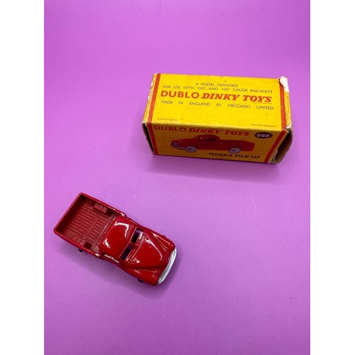 Dublo Dinky Morris Pick Up Van #065 In Red. (Slight Box Damage)