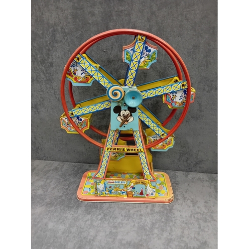 Vintage J. Chein Mickey Mouse Ferris Wheel Tin Toy Description: This ...