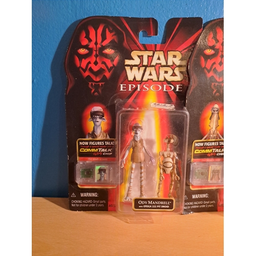 Starwars episode 1 containing 4 figures Ody Mandrell with pit droid ...