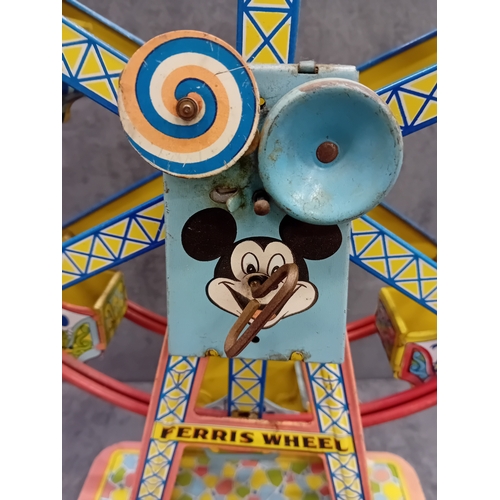 Vintage J. Chein Mickey Mouse Ferris Wheel Tin Toy Description: This ...