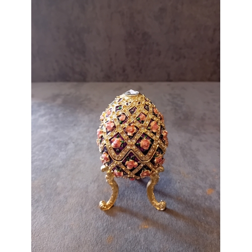 Emerald secrets Faberge egg style Music box As pictured&