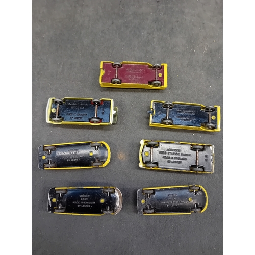A collection of seven vintage Lesney Matchbox die-cast toy cars, dating ...