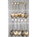 Rare 1930s style plated teaspoons with roundels in handles depicting ...