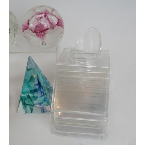 23 Caithness glass paperweights of various size and shape, plus a ...