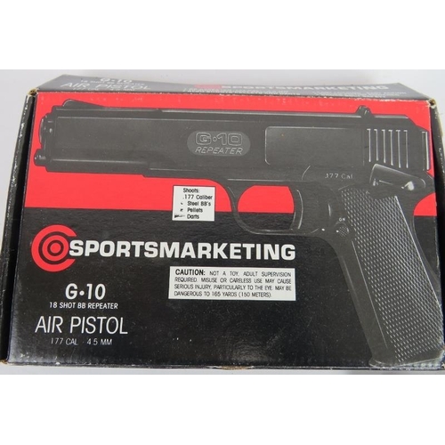 A Sports Marketing G10 repeater .177 air pistol with box, a vintage ...