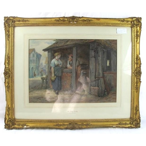 John Dawson Watson RWS RBA (1832-1895) - 'The Village Smithy ...