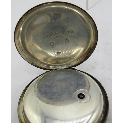 Thomas Bramley, Andover, silver cased pocket watch, fusee movement ...