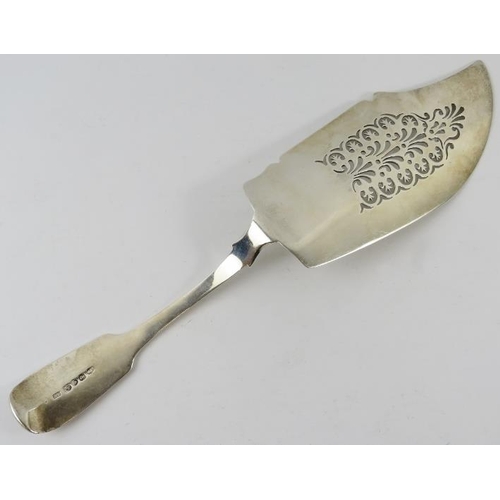 William IV silver fish slice with pierced blade, hallmarked for London ...