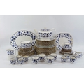 A Spode bone china blue & white ‘Blue Colonel’ pattern part tea and ...