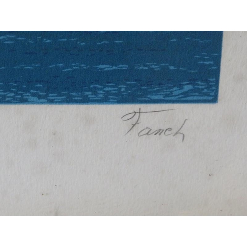 Fanch (1949) Two framed and glazed limited edition prints 'Blue ...