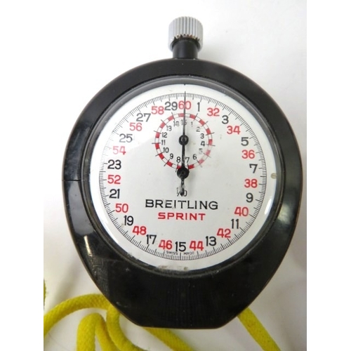Breitling: A manual wind SPRINT stopwatch; and a collection of assorted ...