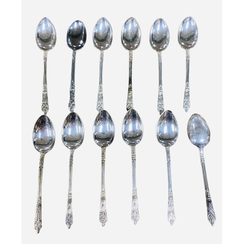 Set of 12 Silver Apostles Spoons