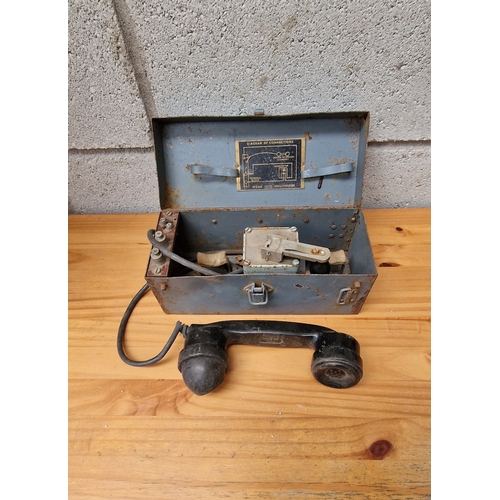 Vintage Field Telephone in original box