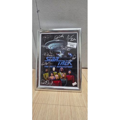 Star Trek Next Generation Poster with Printed Autographs